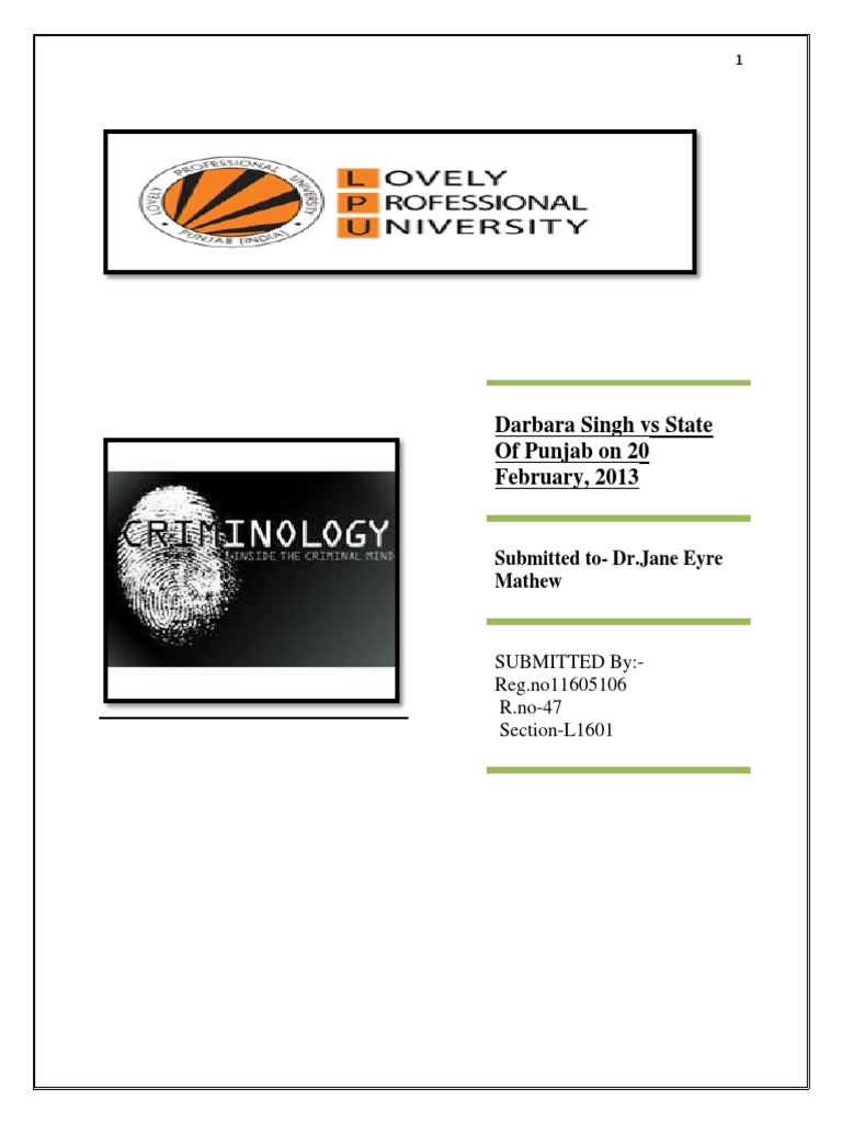 Case Analysis of Criminology | PDF | Deviance (Sociology) | Social ...