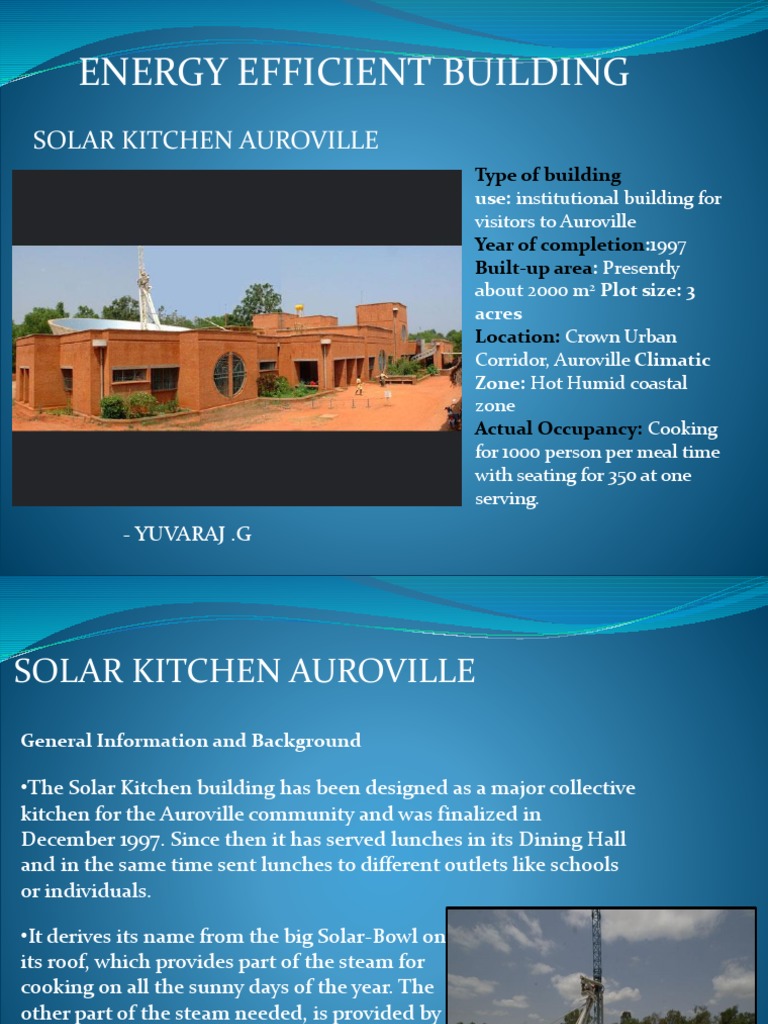Energy Effecient Build - Solar Kitchen | PDF | Solar Energy | Kitchen