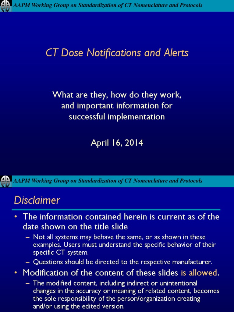CT Dose Notifications and Alerts Guide | PDF | Ct Scan | Medicine
