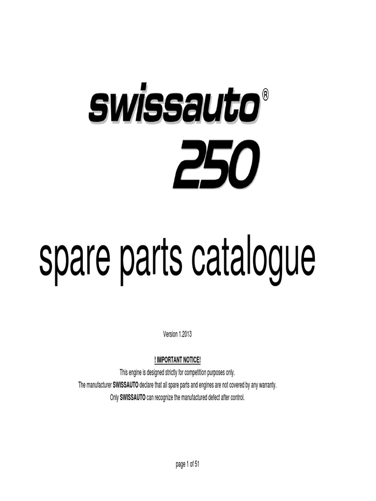 Swissauto 250 | PDF | Fuel Injection | Cylinder (Engine)