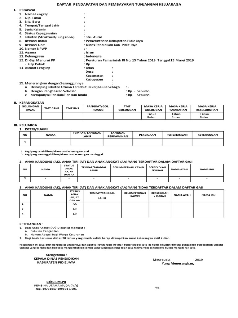 Blanko KP-4 BARU | PDF