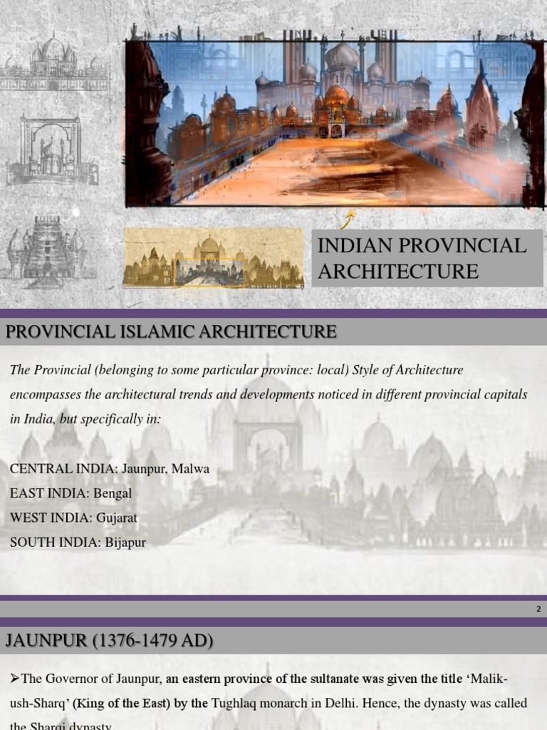 Provincial Indo-Islamic Architecture | PDF | Dome | Mosque