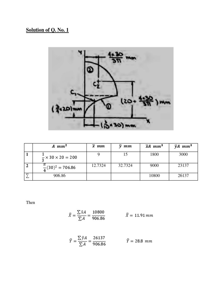 ME101 Tutorial 05 Solution PDF | PDF | Geometry | Mechanics