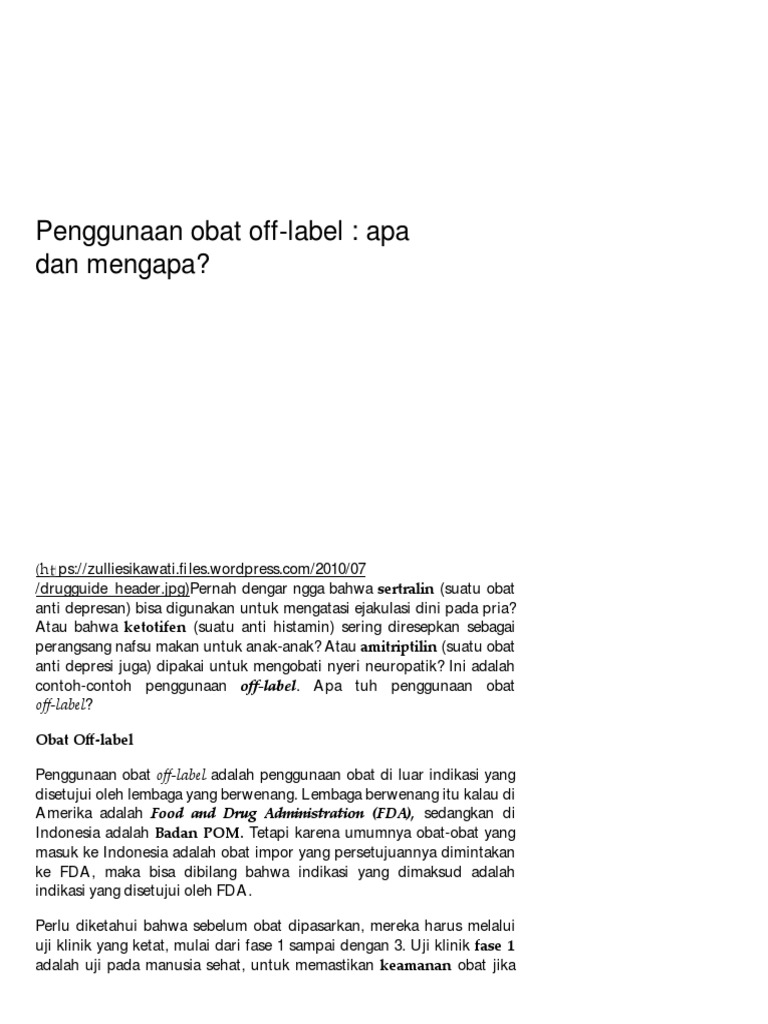 Obat Off Label | PDF