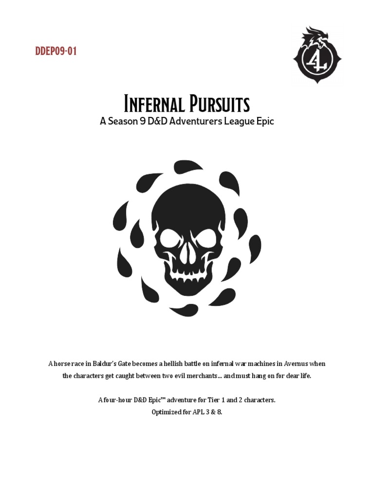 DDEP09-01 - Infernal Pursuits | PDF | Dungeons & Dragons | Leisure