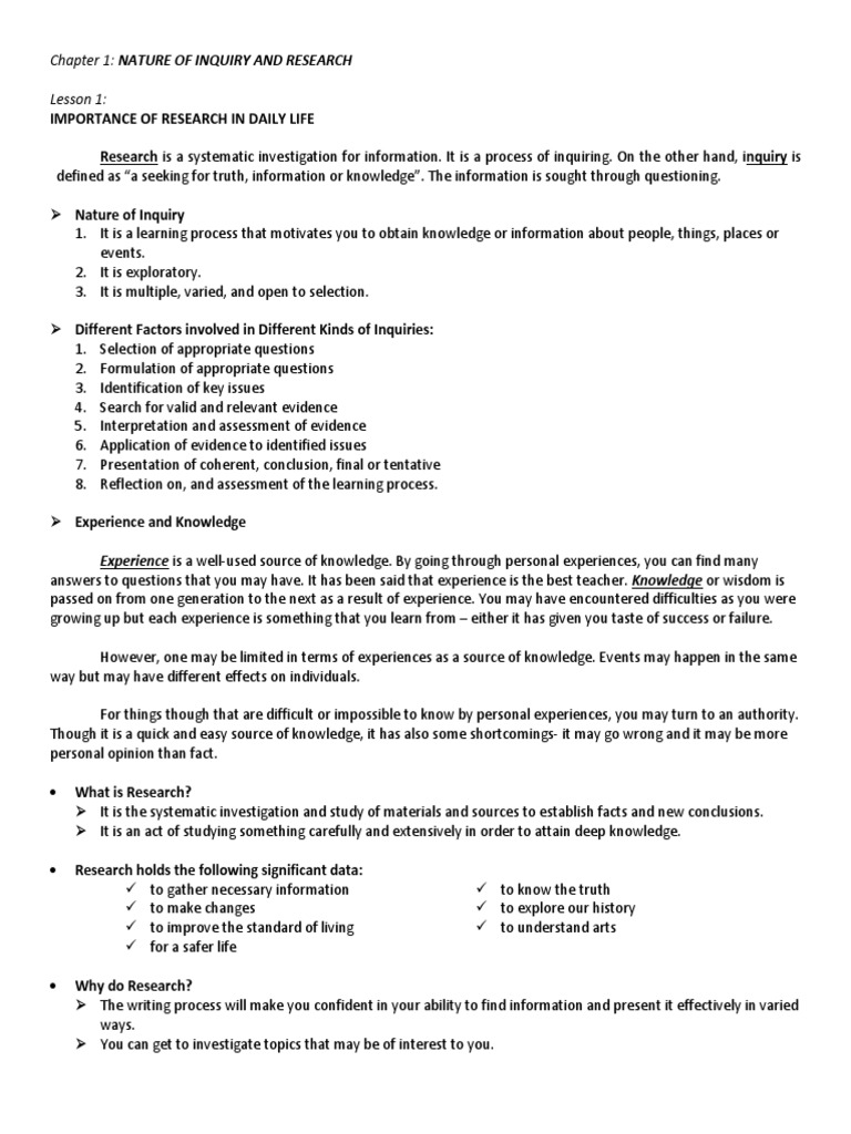 PR1 Notes Chapter 1 | PDF | Qualitative Research | Ethnography