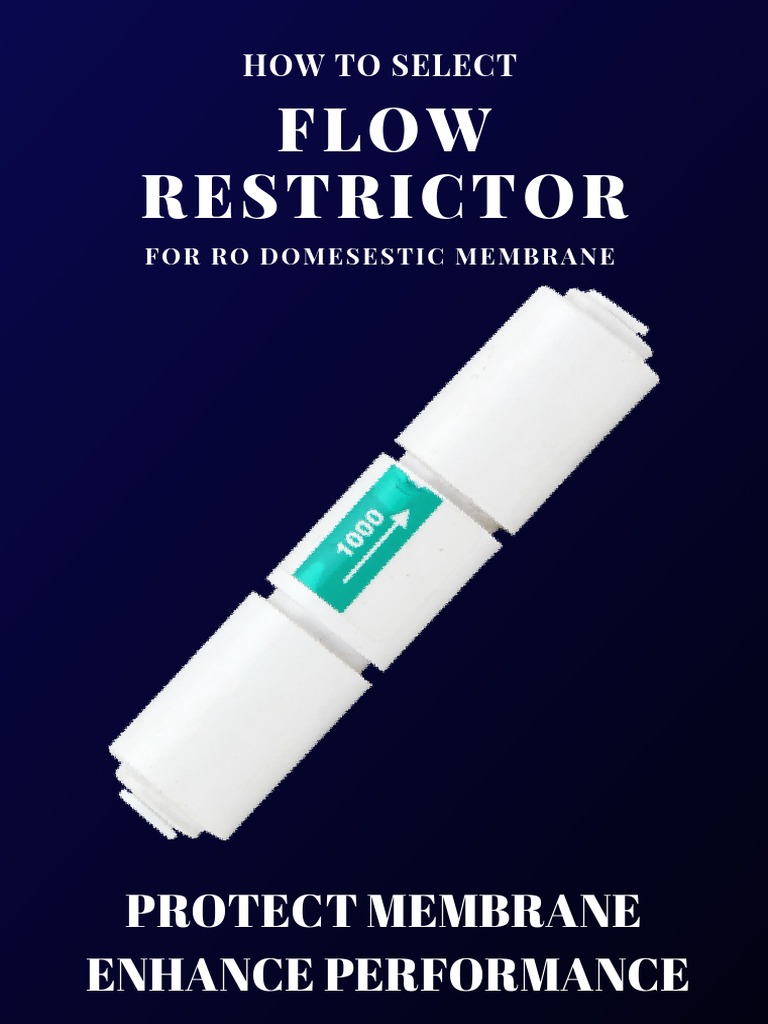 Flow Restrictor Selection | PDF | Membrane | Litre