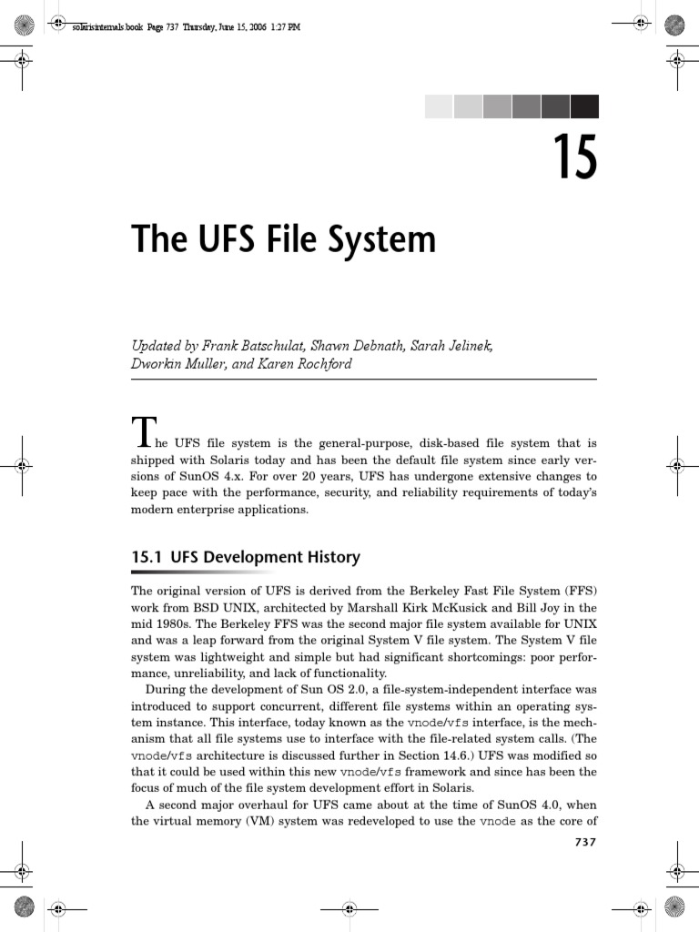 UFS System PDF | PDF | File System | Computer File