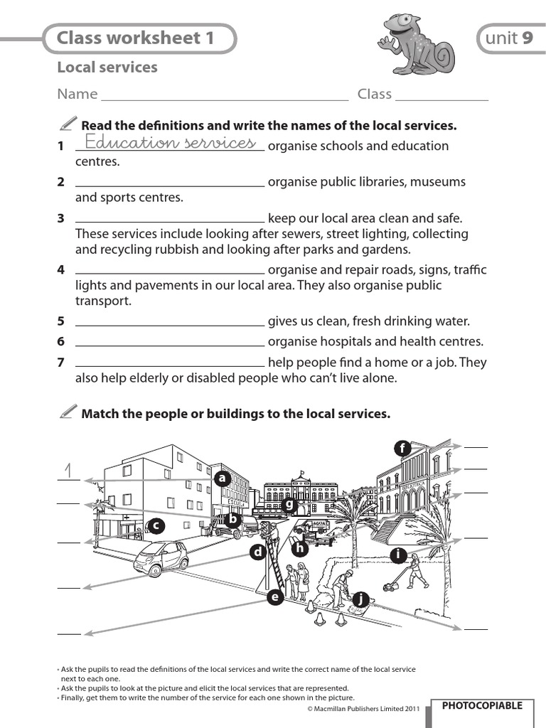 Education Services: Class Worksheet 1 | PDF