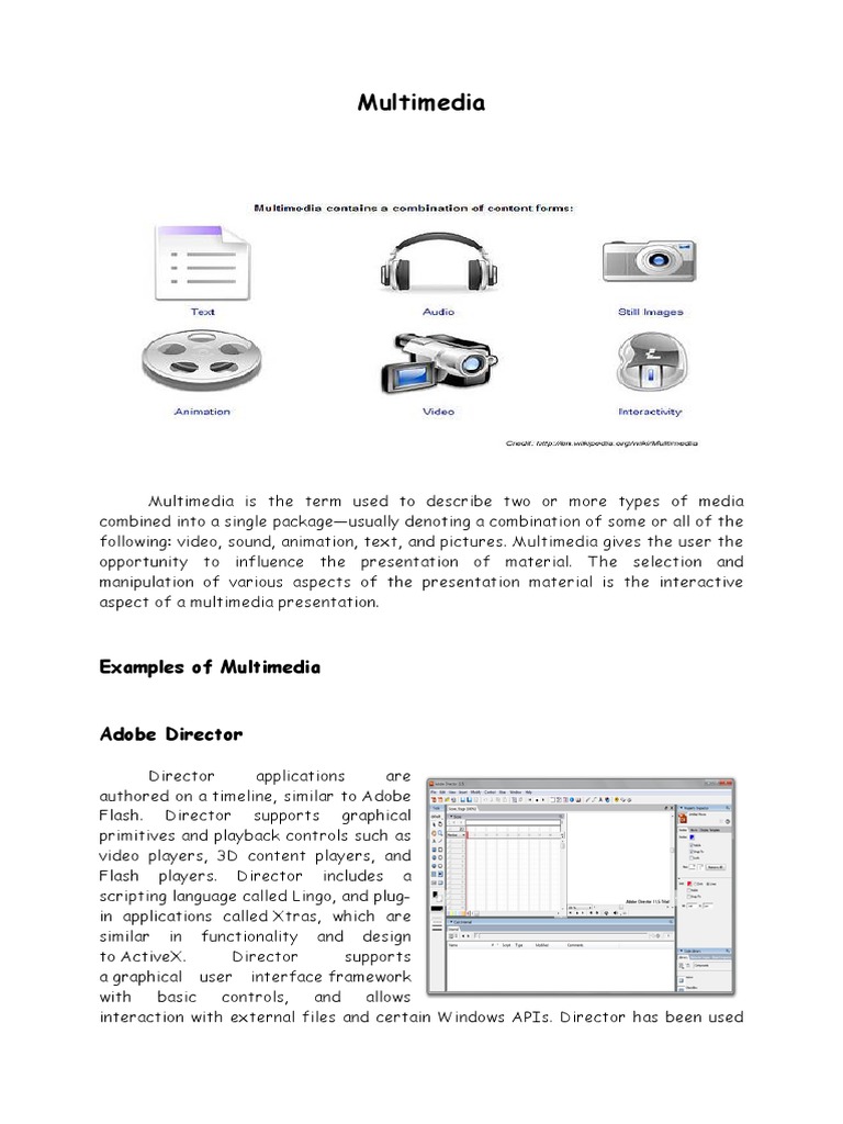 Examples of Multimedia | Download Free PDF | Multimedia | Computing