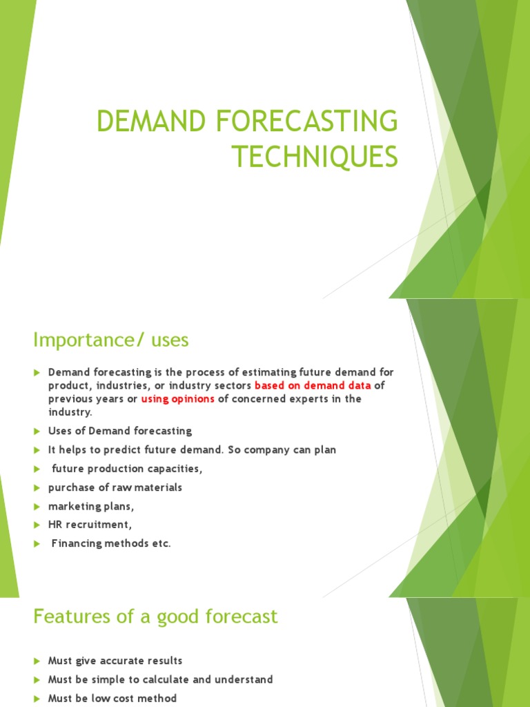 Demand Forecasting | PDF | Forecasting | Statistical Analysis