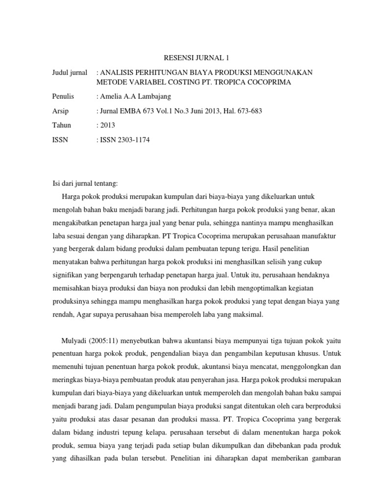 Resensi Jurnal 1 | PDF