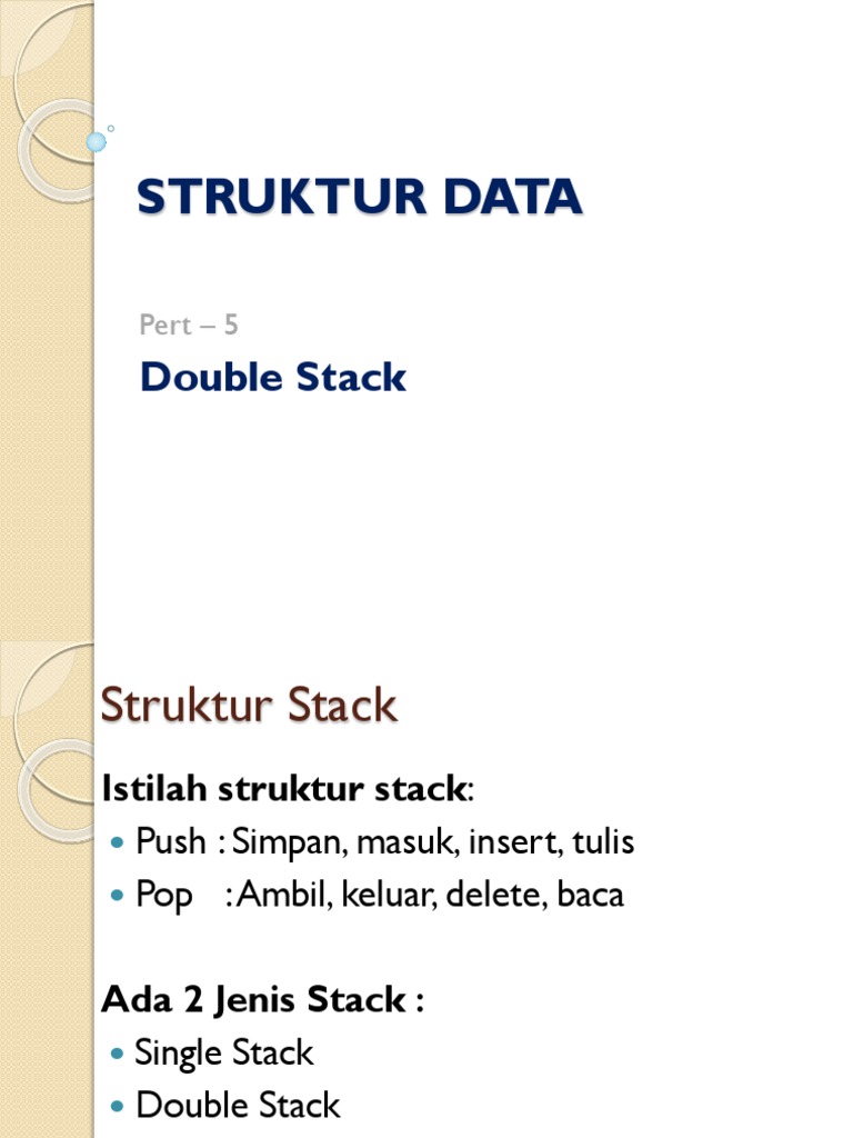 Struktur dan Algoritma Double Stack | PDF