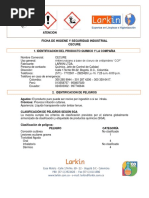 Ficha de Seguridad Toner | PDF | Carcinógeno | Carbón