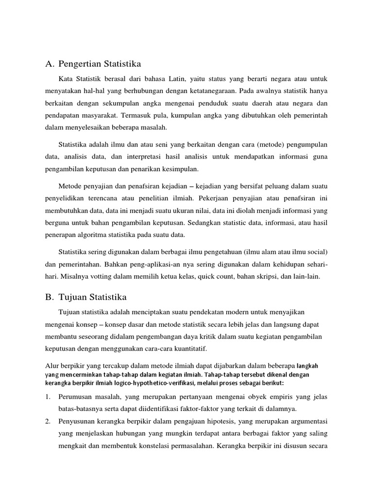 Peranan Komputer Dalam Statistika | PDF
