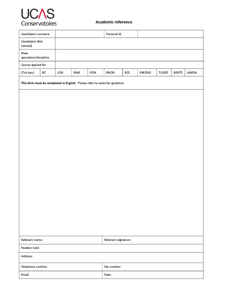 Ucas-Conservatoires-Academic-Ref 12 - Edit - Updated | PDF