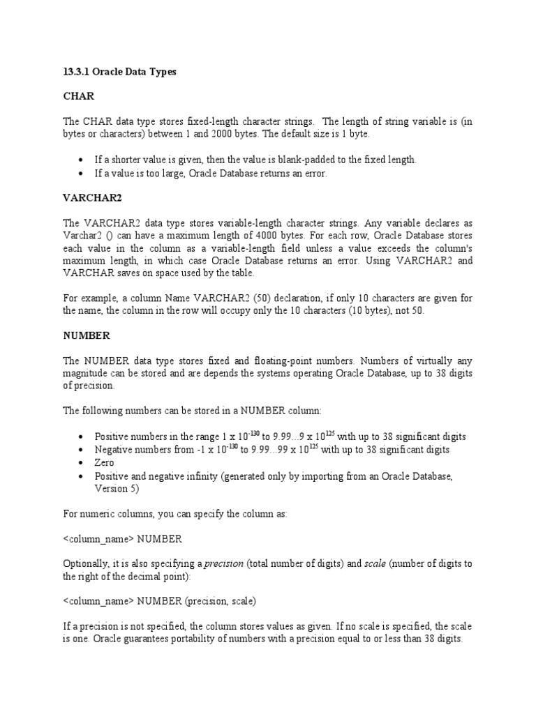 CHAR Datatype | PDF | String (Computer Science) | Data Type