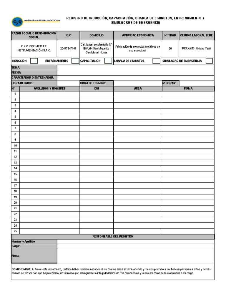 Formato Charlas de 5 Min.