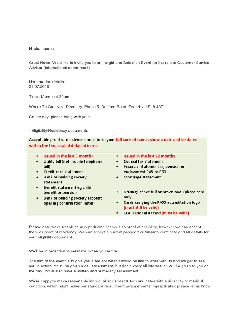 Work Trial Invite 1 | PDF | Recruitment | Driver's License