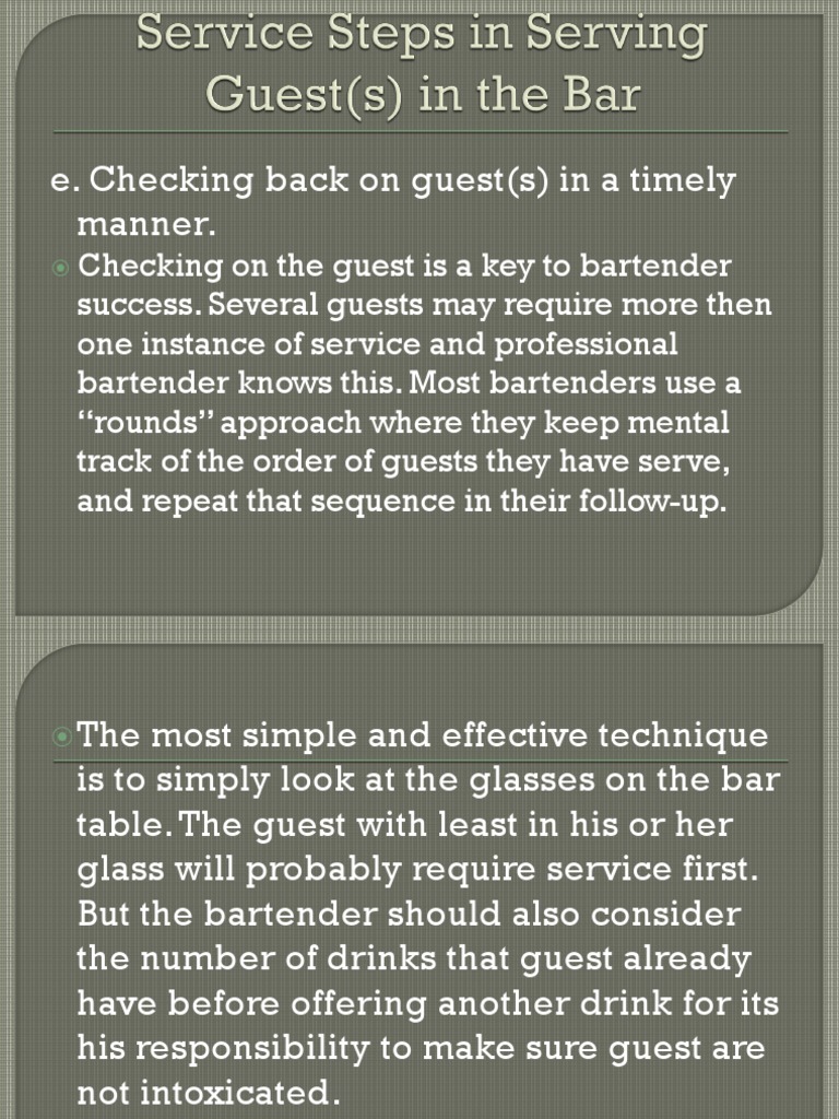 The Importance of Proper Guest Service and Etiquette for Bartenders ...
