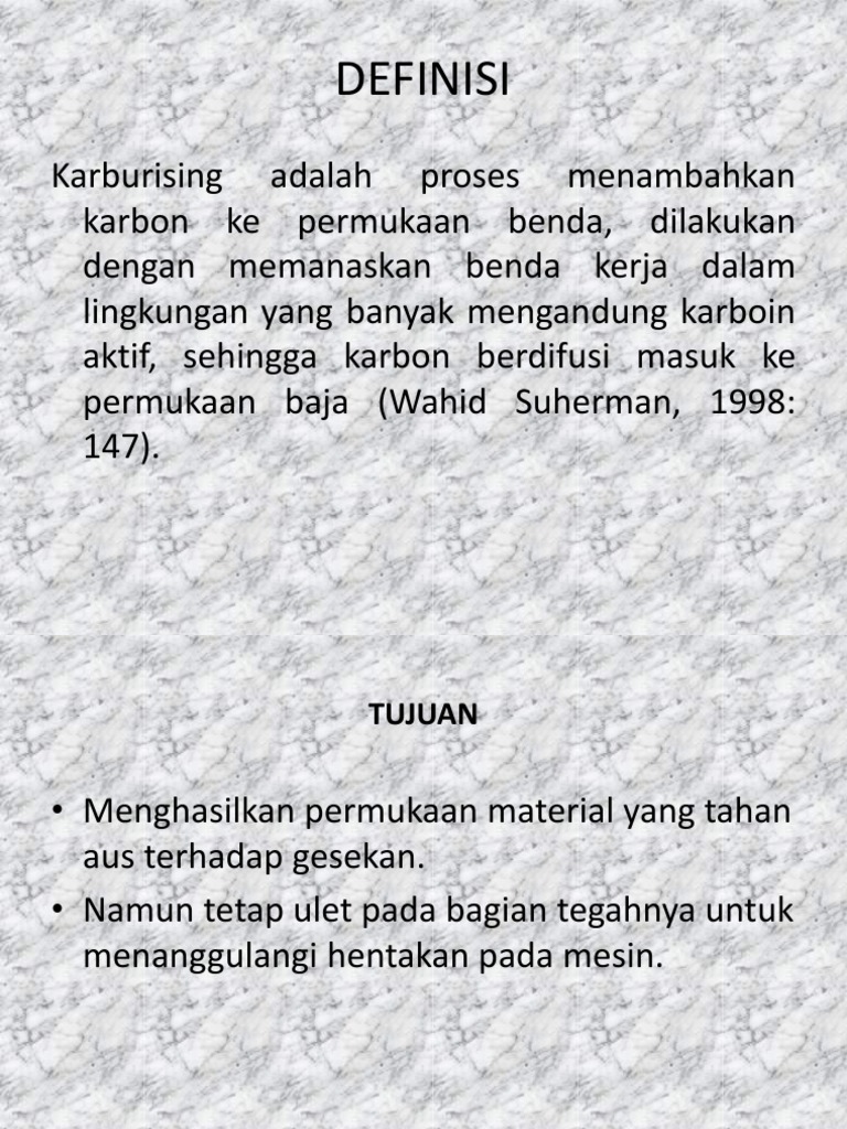 Proses dan Jenis Karburisasi | PDF | Griya & Taman | Teknologi & Rekayasa