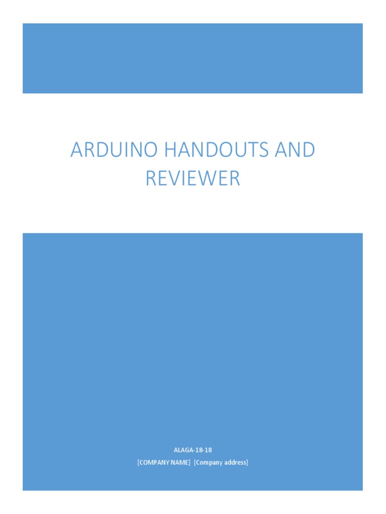 Arduino Handouts For Students | PDF | Arduino | Subroutine