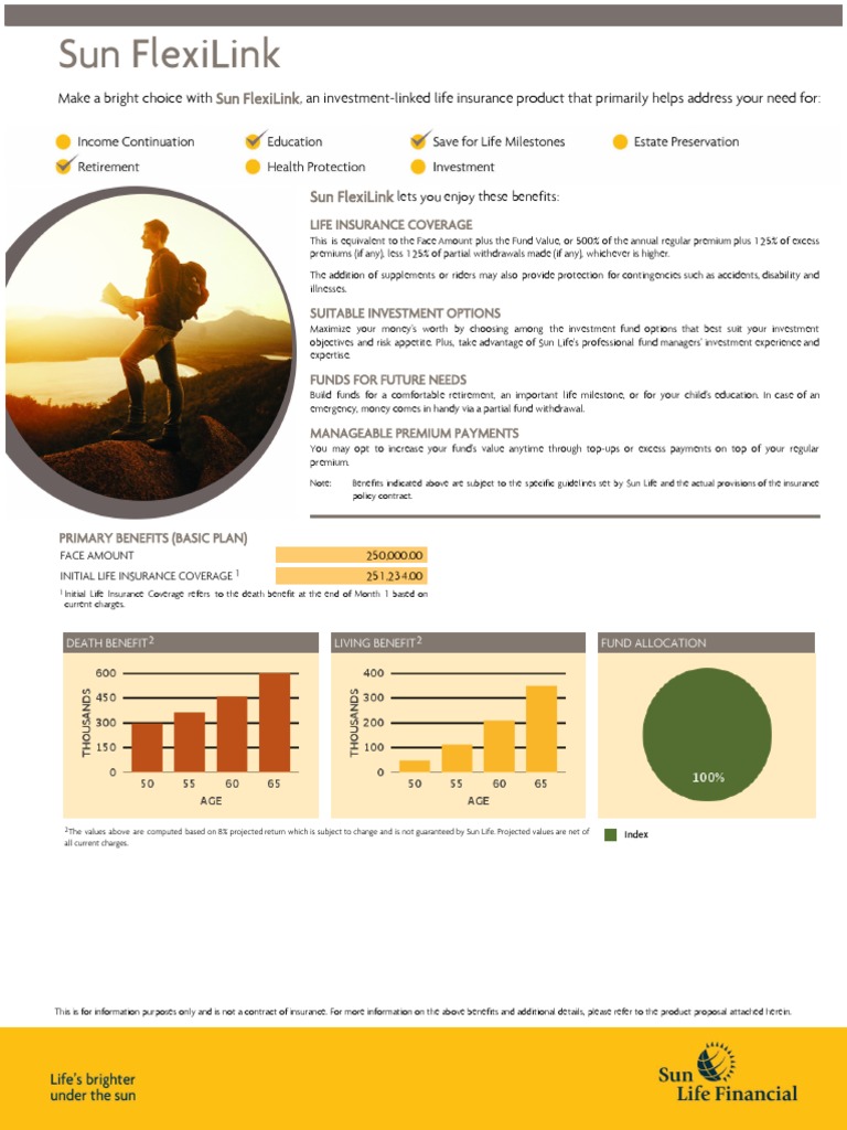 Sun FlexiLink: Investment & Insurance | PDF | Investment Fund | Life ...