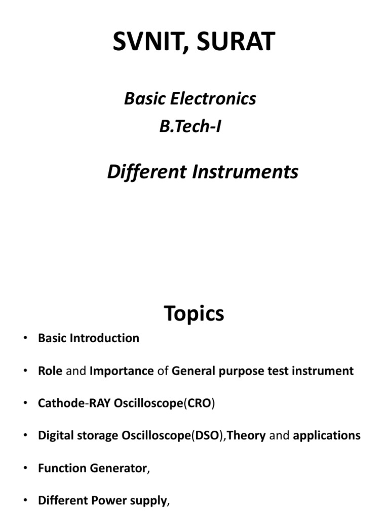 Different Instruments 2018 Pdf Power Supply Rectifier