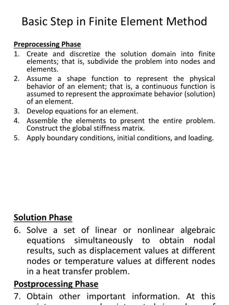Finite Element Analysis Lecture | PDF | Stiffness | Finite Element Method