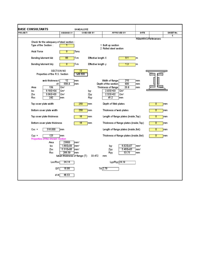 Builtup Section | PDF | Metals | Applied And Interdisciplinary Physics