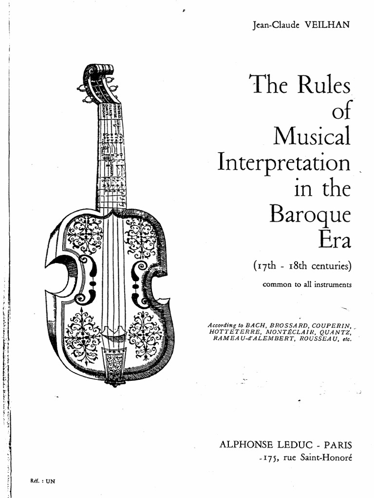 The Rules of Musical Interpretation in The Baroque Era 1 PDF | PDF ...