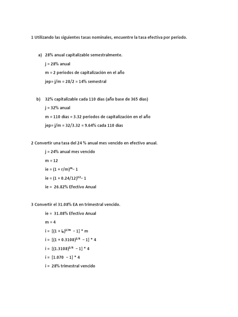 Interes Nominal y Efectivo | PDF | Servicios financieros | Bancario