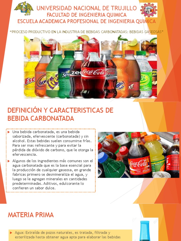 Bebidas Carbonatadas Tema 3-Bebidas | PDF | Refresco | Dióxido de carbono