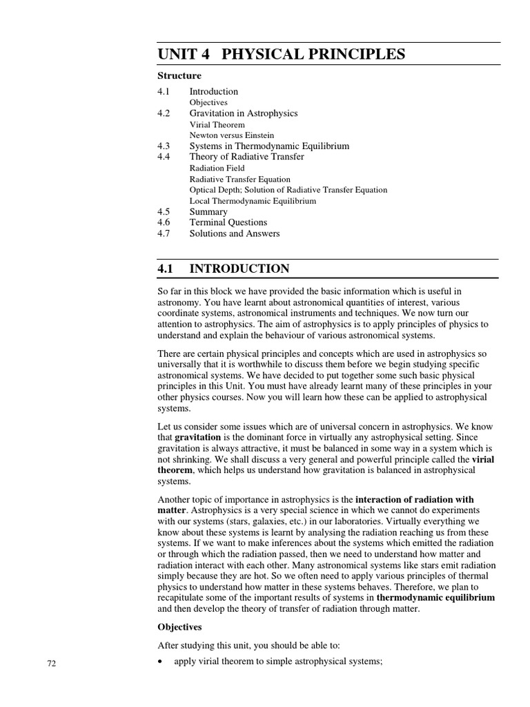 Basics of Astronomy Physical Principles | PDF | General Relativity ...