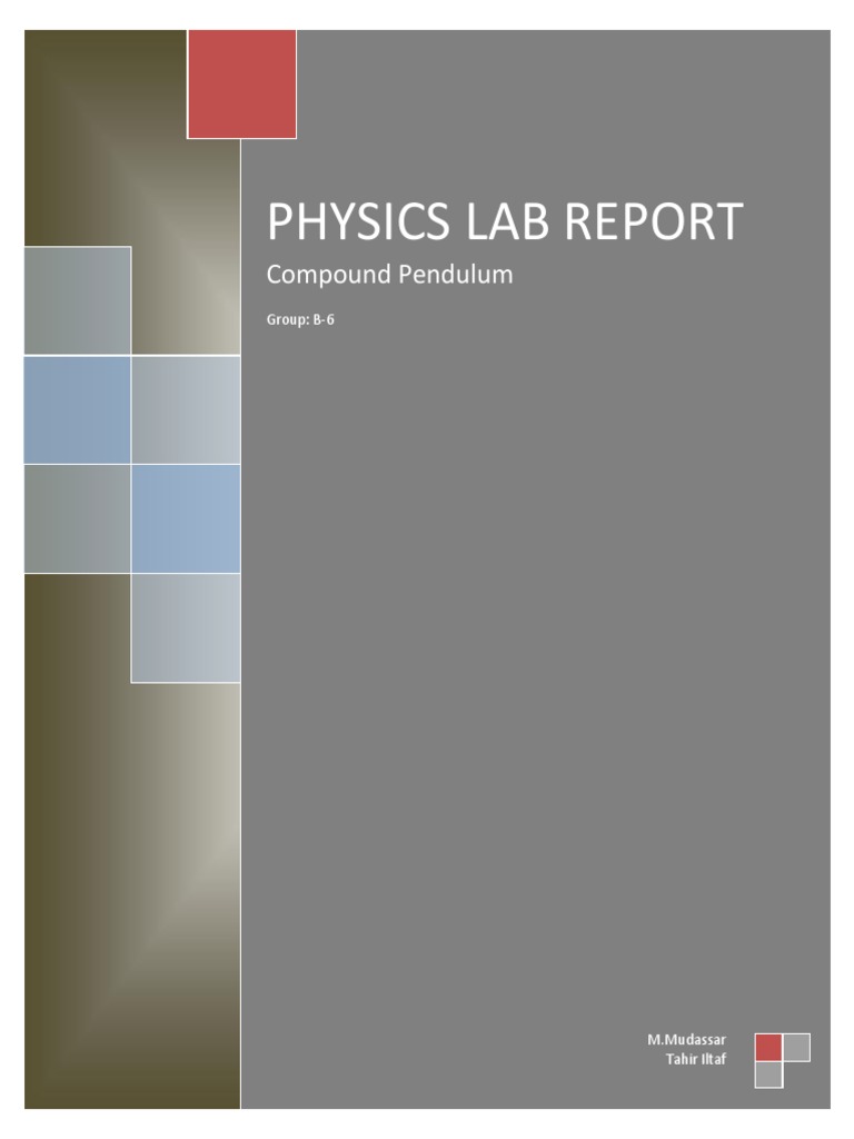 Compound Pendulum Lab Report | PDF | Pendulum | Rotation Around A Fixed ...