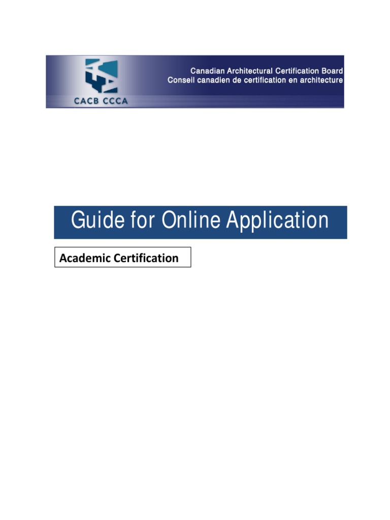 03 CACB Online Application Acad Certification Guide 2 | PDF | Licensure ...