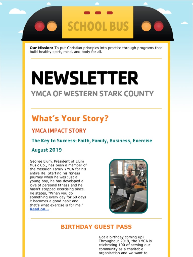 August 2019 Newsletter | PDF | Swimming (Sport) | Ymca