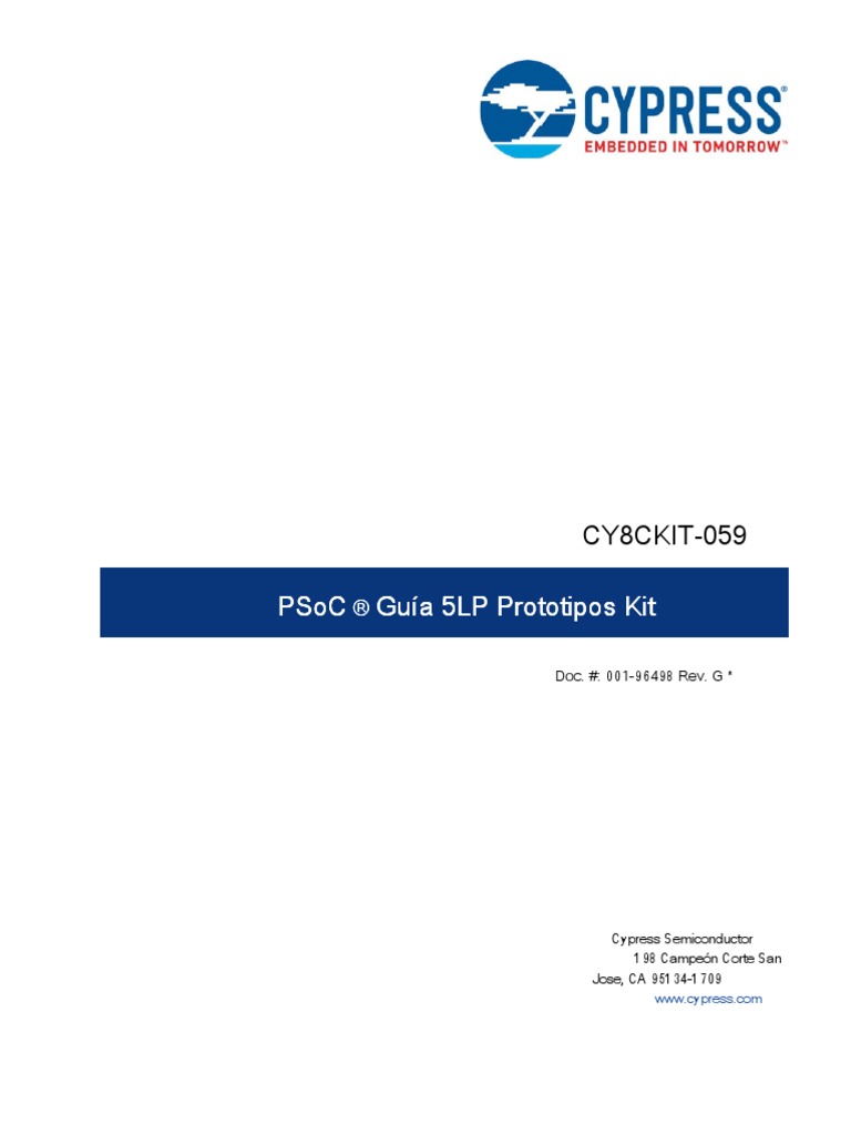 CY8CKIT - 059 PSoC 5LP Protoyping Kit Guide - En.es - PDF ESPAÑOL PDF | PDF | Microsoft Windows ...