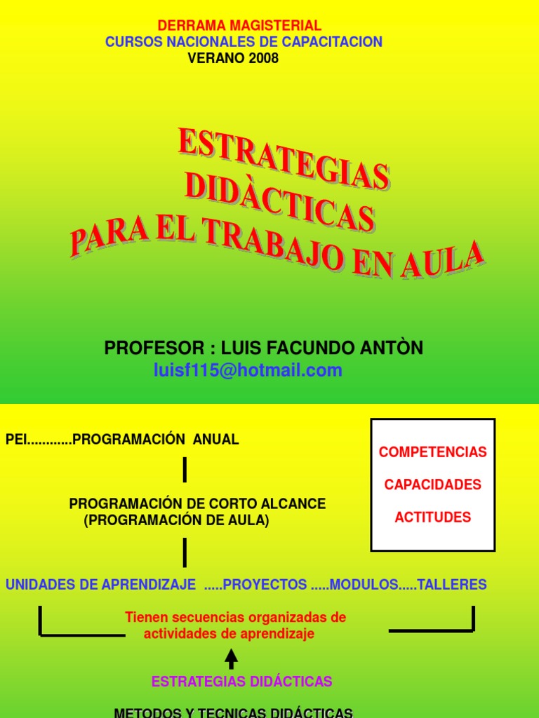 Estrategias Didc3a0cticas Para El Trabajo En Aula 2 Recuperado Pdf