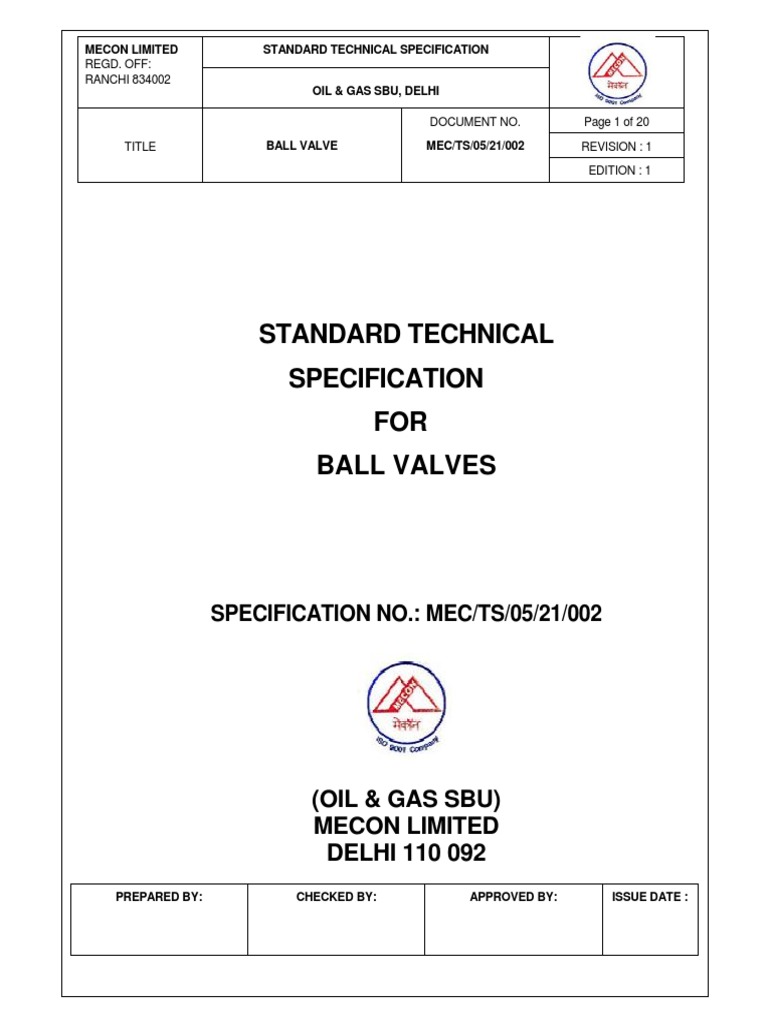 Ball Valve PDF | PDF | Valve | Pipe (Fluid Conveyance)
