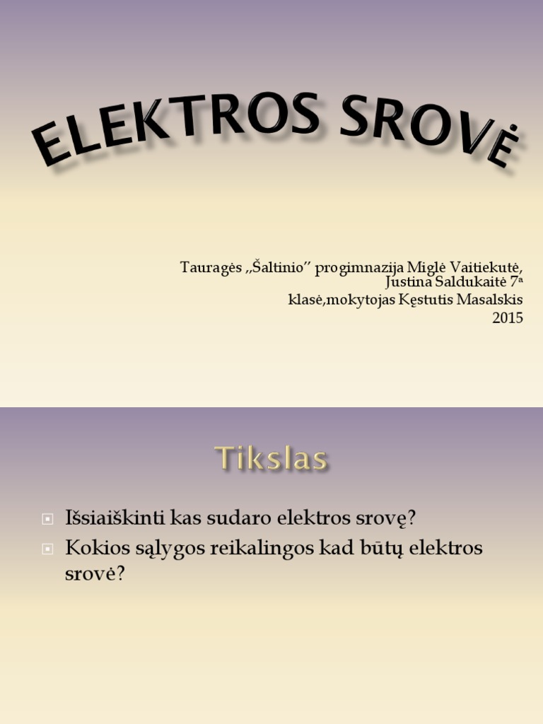 Elektros Srove | PDF