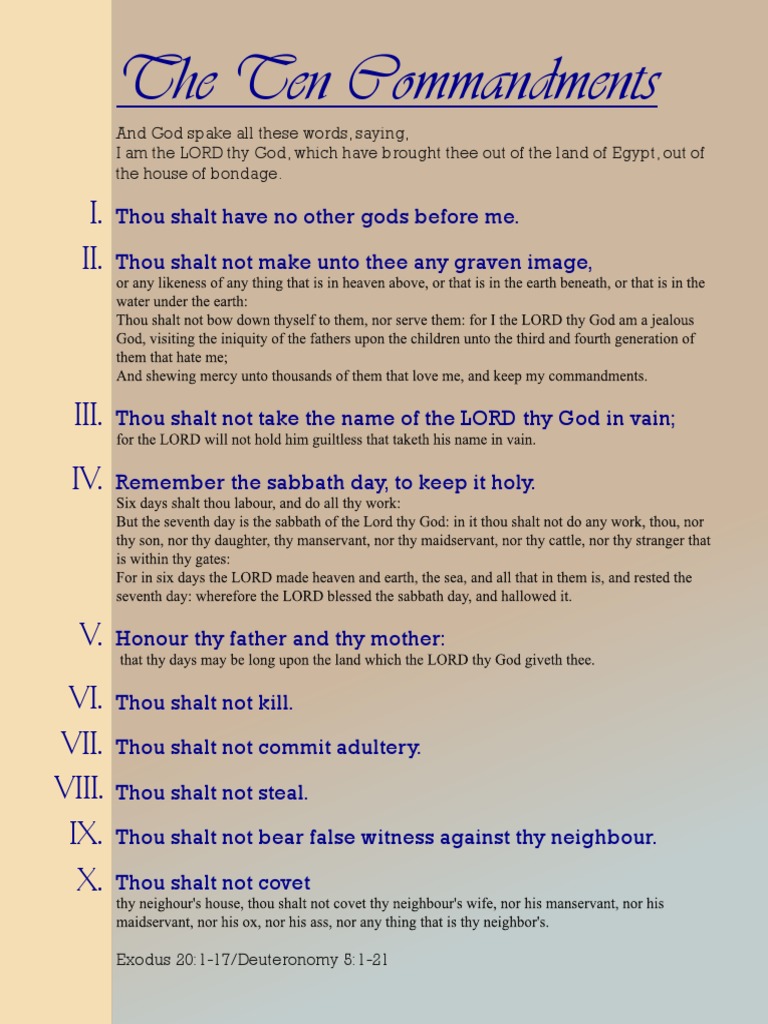 Ten Commandments | PDF