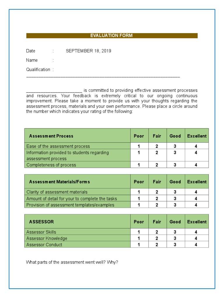 Evaluation Plan-CSS NCII | PDF