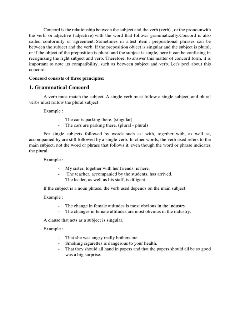 Tugas Kulliah Concord REVISI | PDF | Grammatical Number | Plural