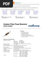 1K Carbon Film Resistor Datasheet | PDF | Resistor | Electrical ...