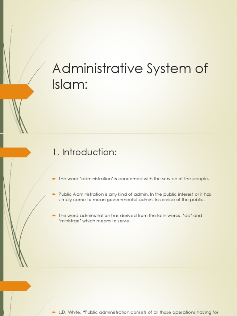 Administrative System of Islam | PDF | Public Administration ...