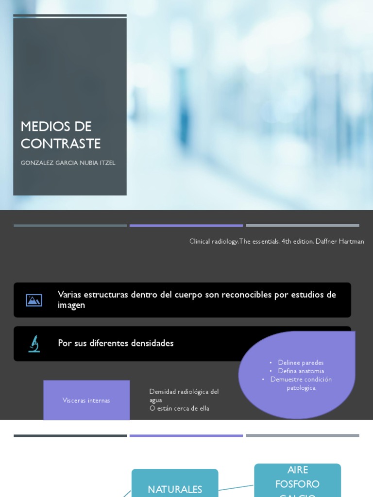 Medios de Contraste | PDF | Tracto gastrointestinal | Agua