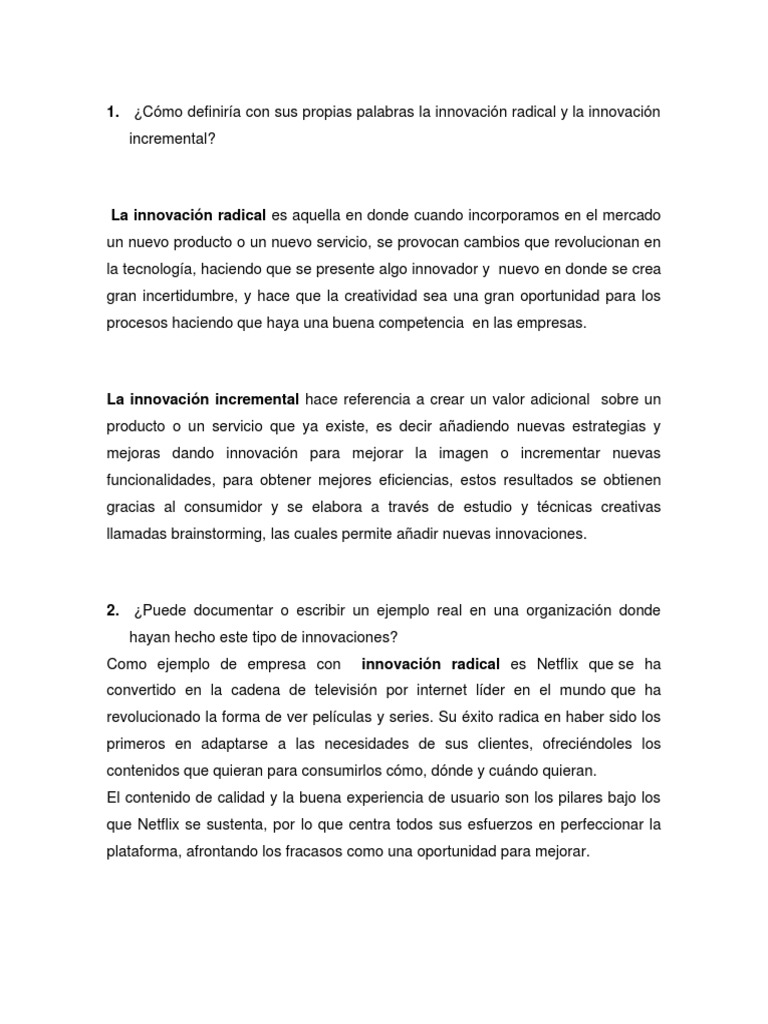 Innovación Radical vs. Incremental | PDF | Nintendo | Innovación