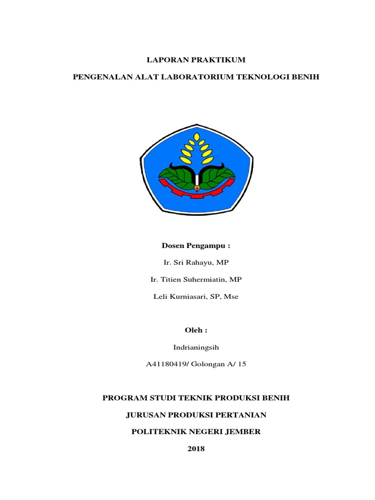 Laprak 01 - Pengenalan Alat Laboratorium Teknologi Benih | PDF