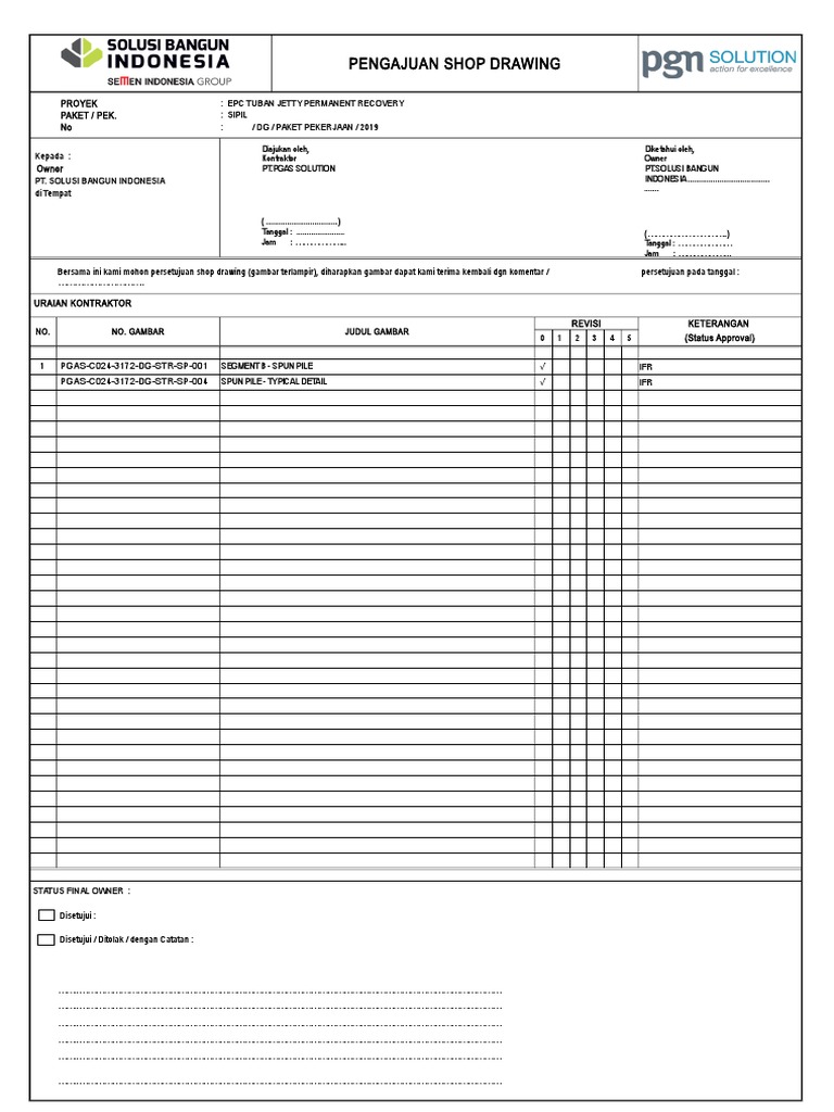 Transmittal Gambar | PDF